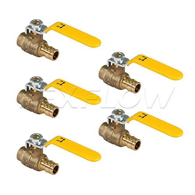 Heavy Duty Brass Full Port PEX Ball Valve with 1 in. SWT x 1 in. PEX ...