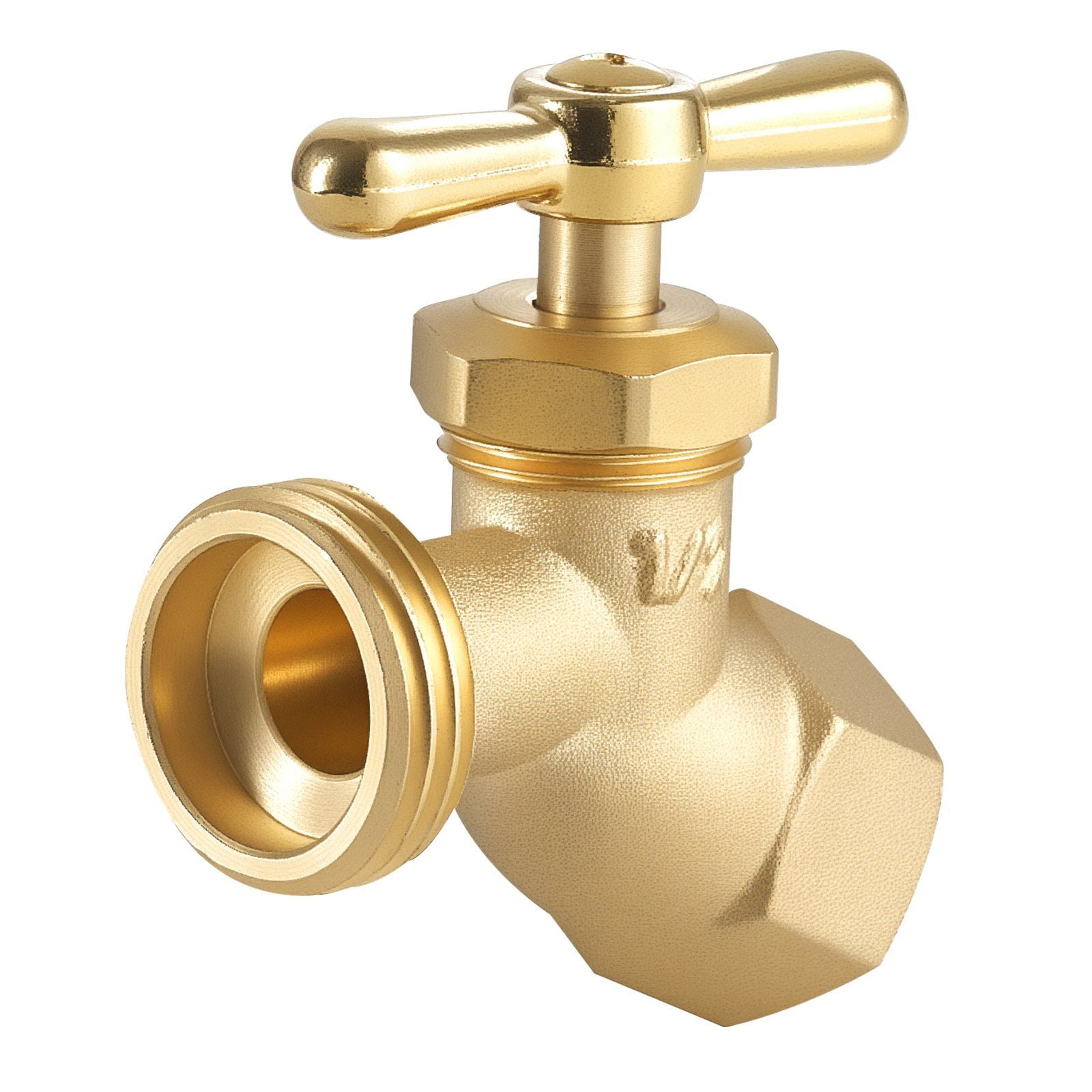 Heavy Duty Brass Hose Bibb 1/2 FIP x 3/4 MHT Multi Turn Garden Valve ...