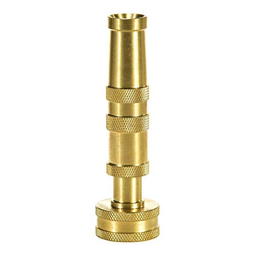 Heavy-Duty Brass Hose Nozzle,Adjustable Twist Hose Nozzle,Jet Sweeper ...