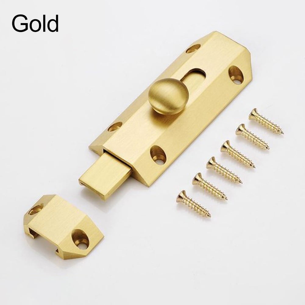 Heavy Duty Brass Slide Door Bolt Lock Latch for Gates Security - 9.3cm ...