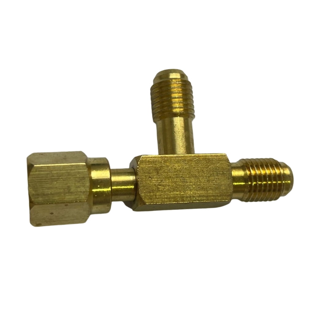Heavy Duty Brass T Type Adapter With 1/4 External Thread SAE External ...