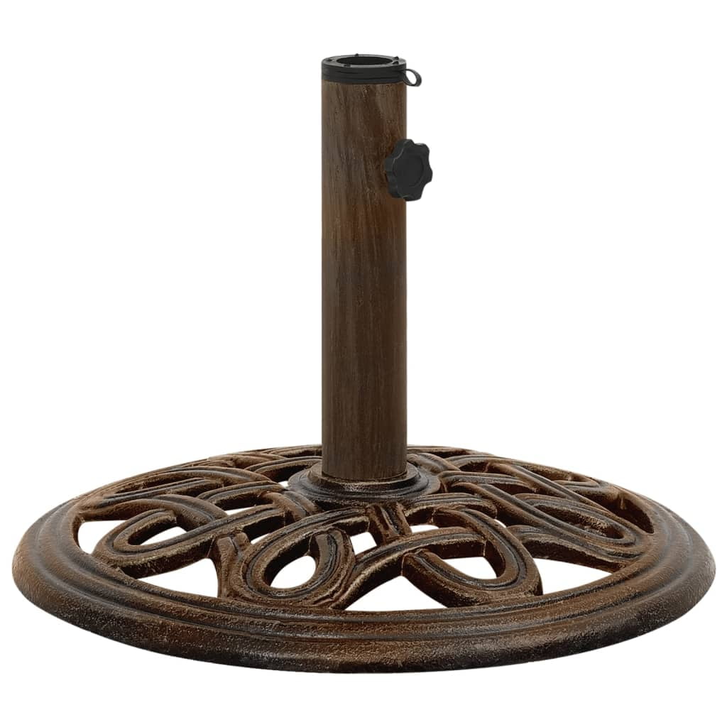 Heavy-Duty Bronze Umbrella Base - 15.7x15.7x12.6 Cast Iron for Outdoor ...