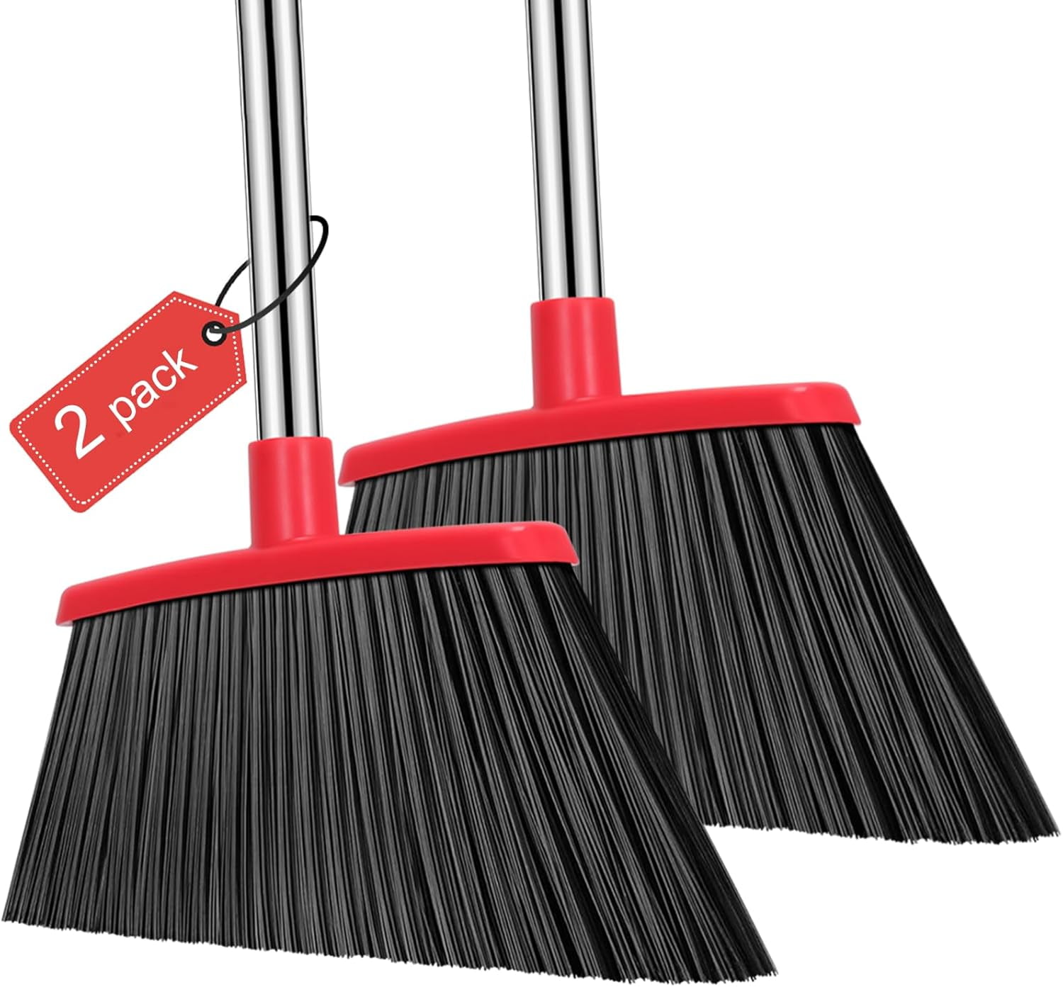 Heavy Duty Broom, 55 Inch Long Handle Outdoor Large Angle Brooms ...
