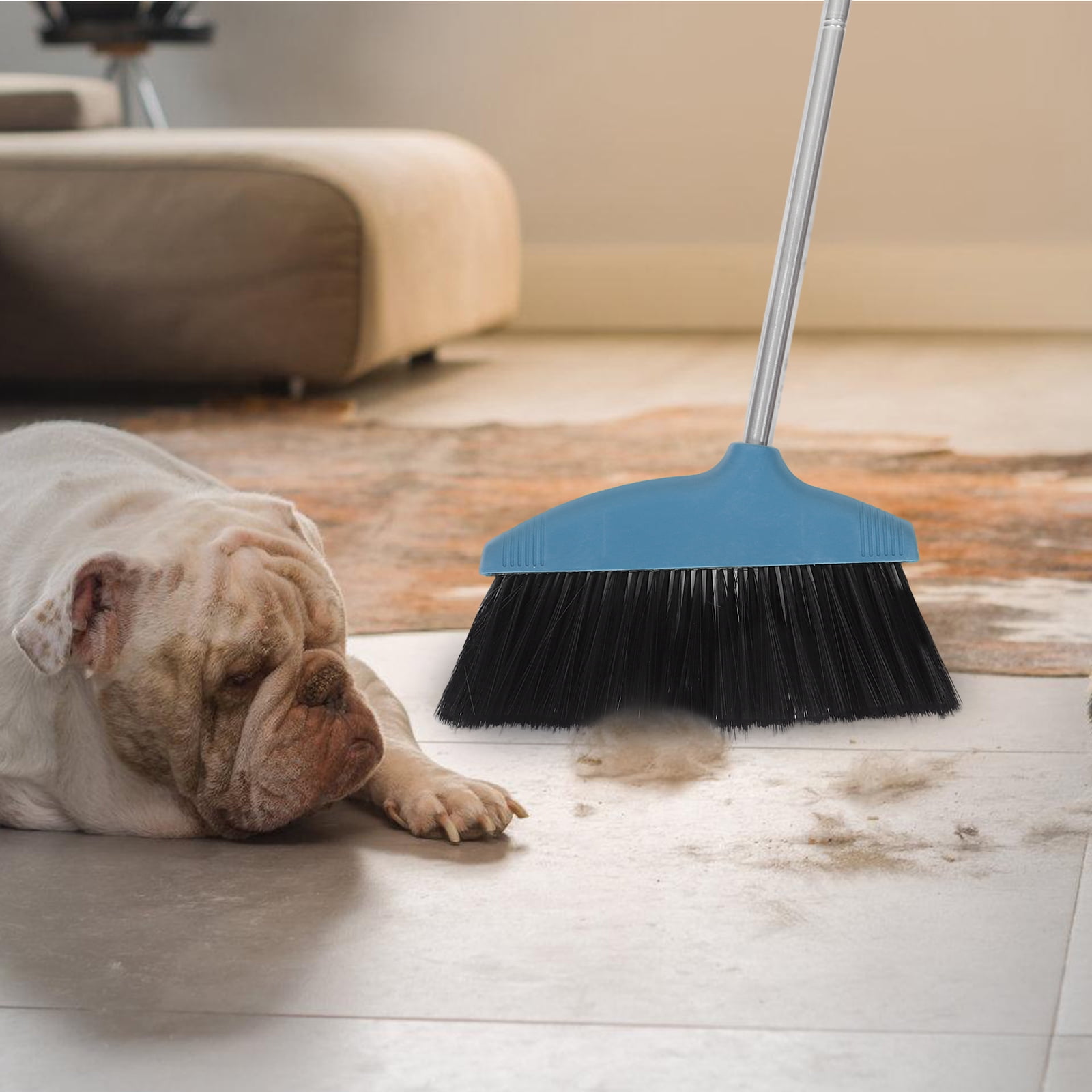 Heavy Duty Brooms, Floor Cleaning Brooms Stainless Steel Handle Trash Sweeping Brooms Garbage ...