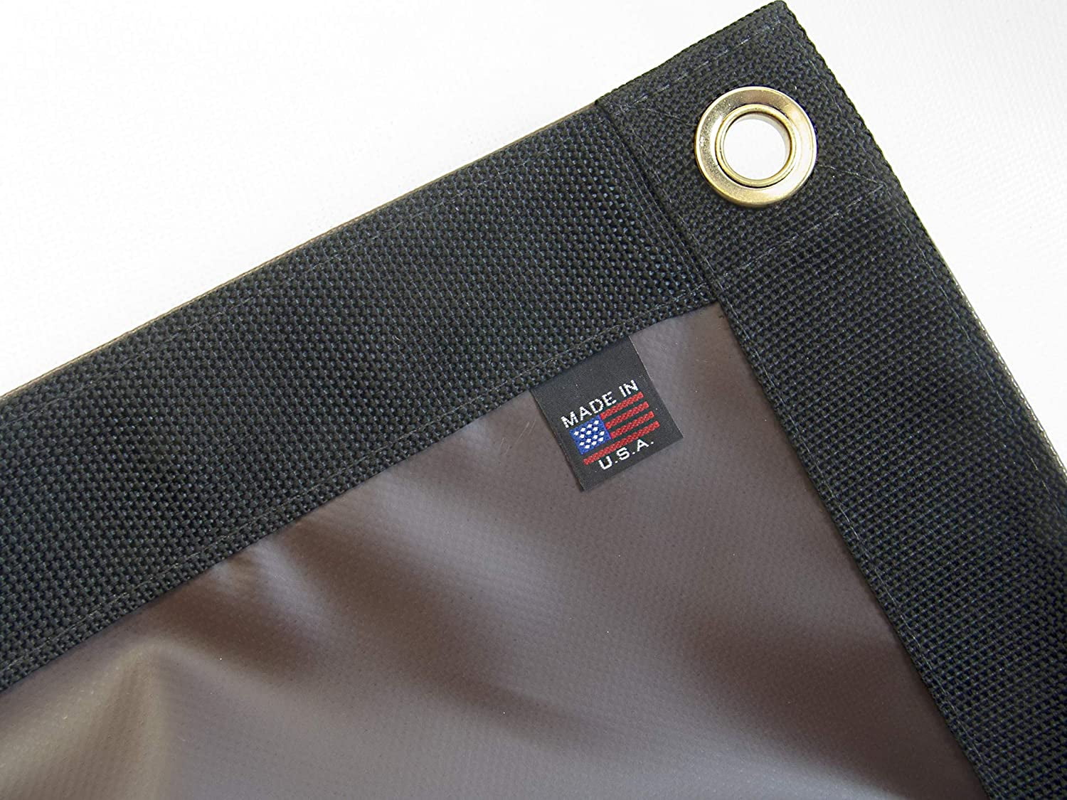 Heavy Duty, Brown, Waterproof, 18 Oz. Vinyl w/ Reinforced Edges (3' X ...