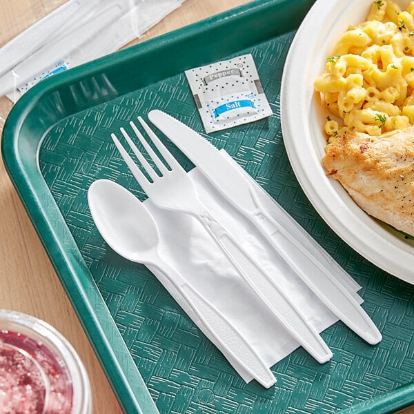 Heavy Duty Bulk Individually Wrapped White Plastic Cutlery (Forks ...