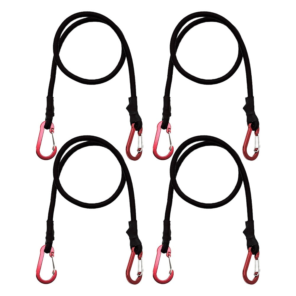 Heavy Duty Bungee Elastic Tie Straps Cord Carabiner Hook for Kayak Tent ...