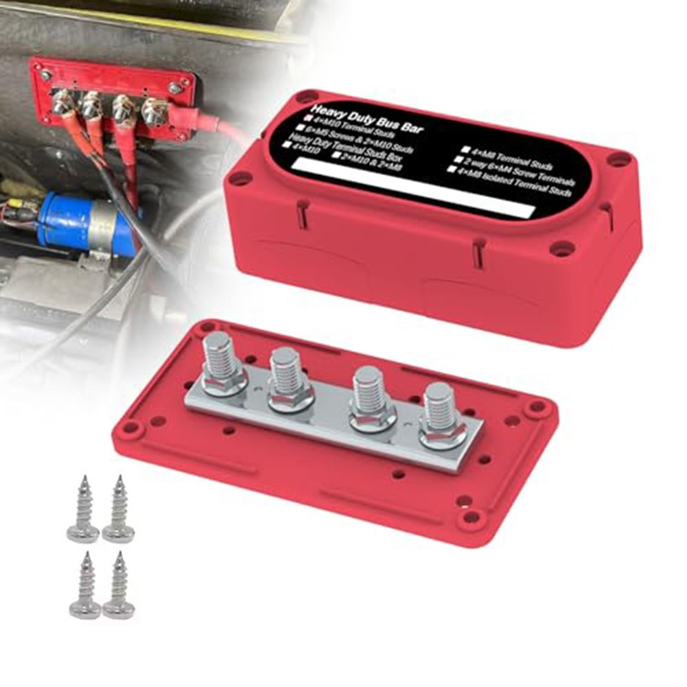 Heavy Duty Bus Bar 300A 48V Power Distribution Block with M8 Terminals Block - Walmart.com