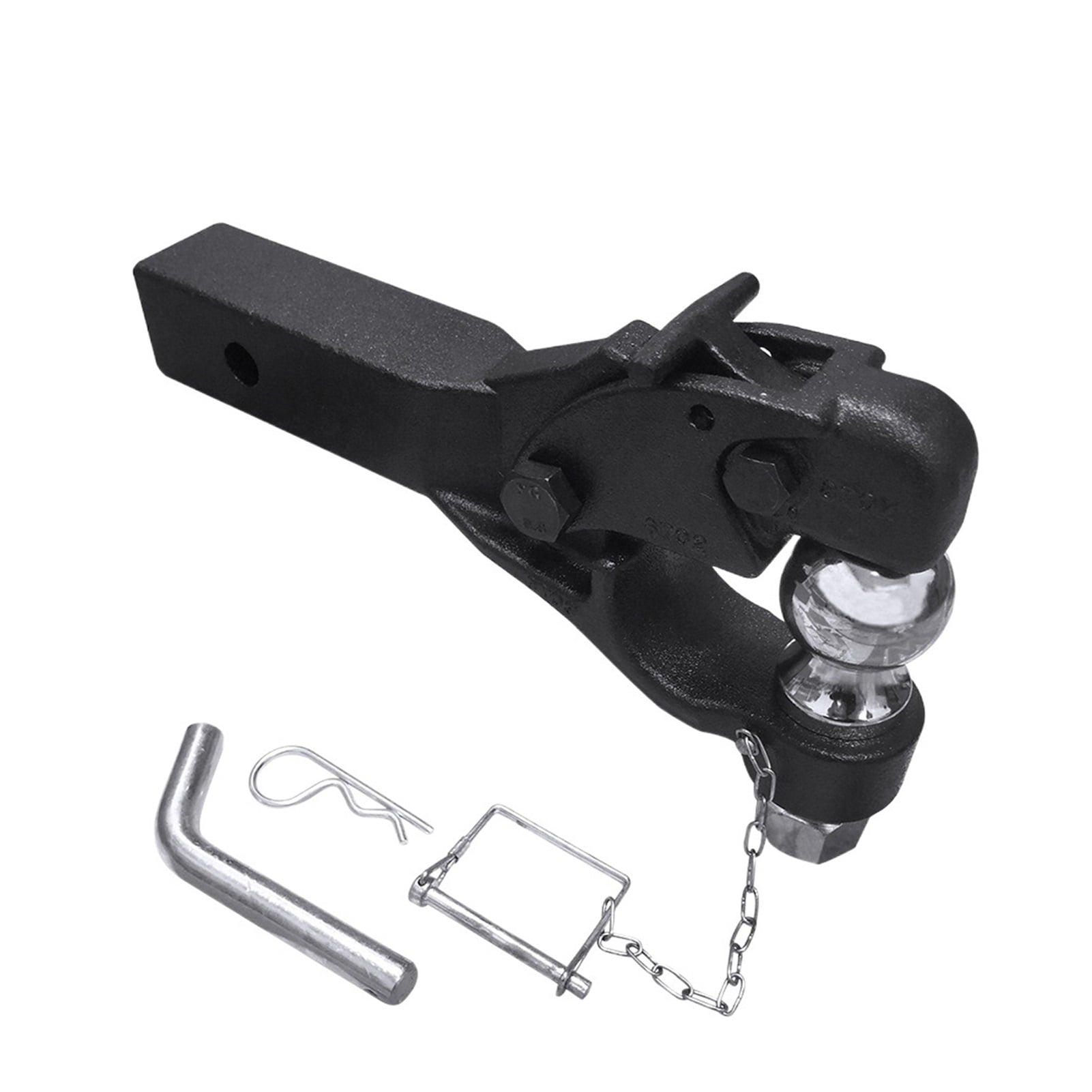 Heavy Duty CAP 8 TON 2 Inch Ball Shart Shank 1-Hole Combo Pintle Hook ...