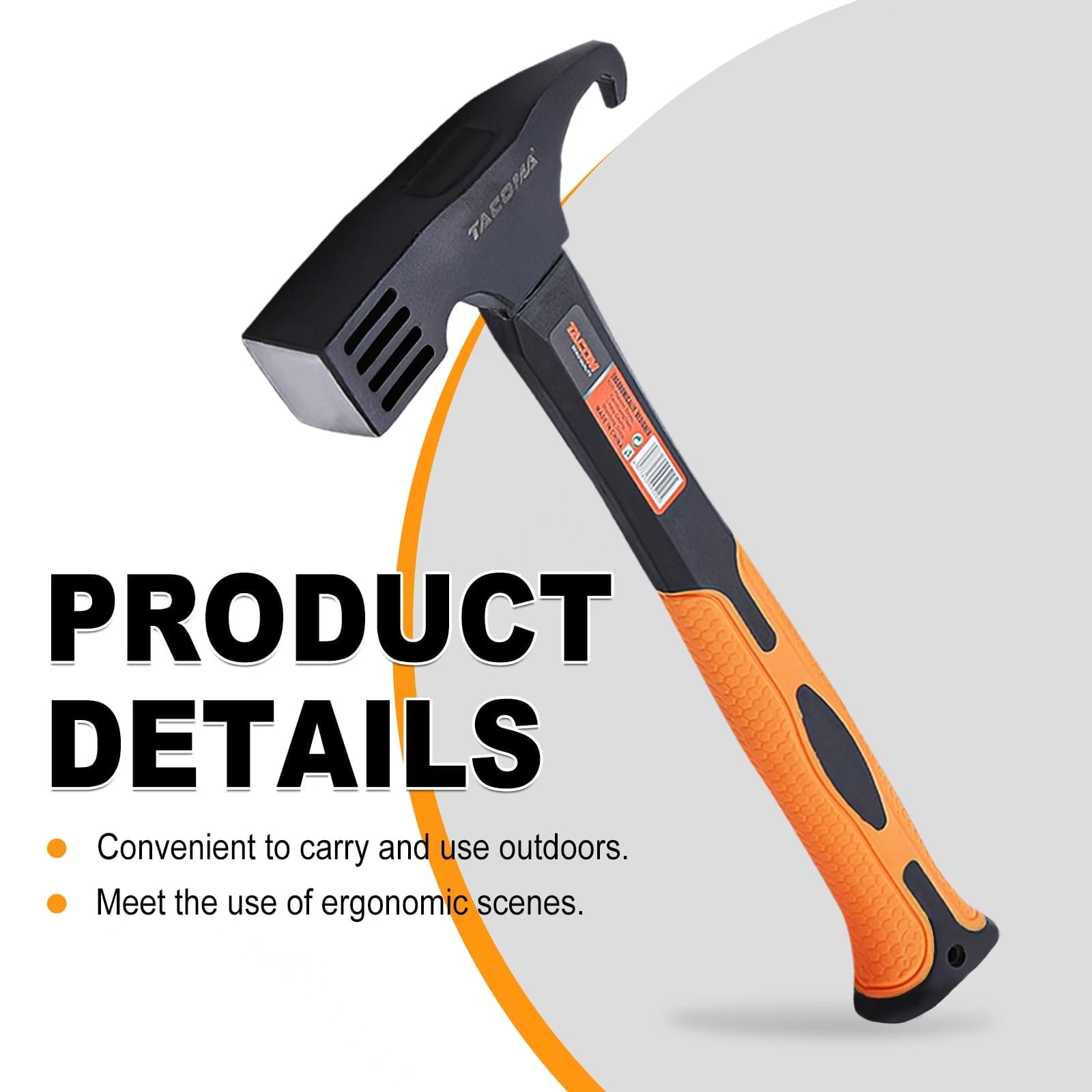 Heavy-Duty Camping Hammer with Tent Stake Remover – Forged Steel ...