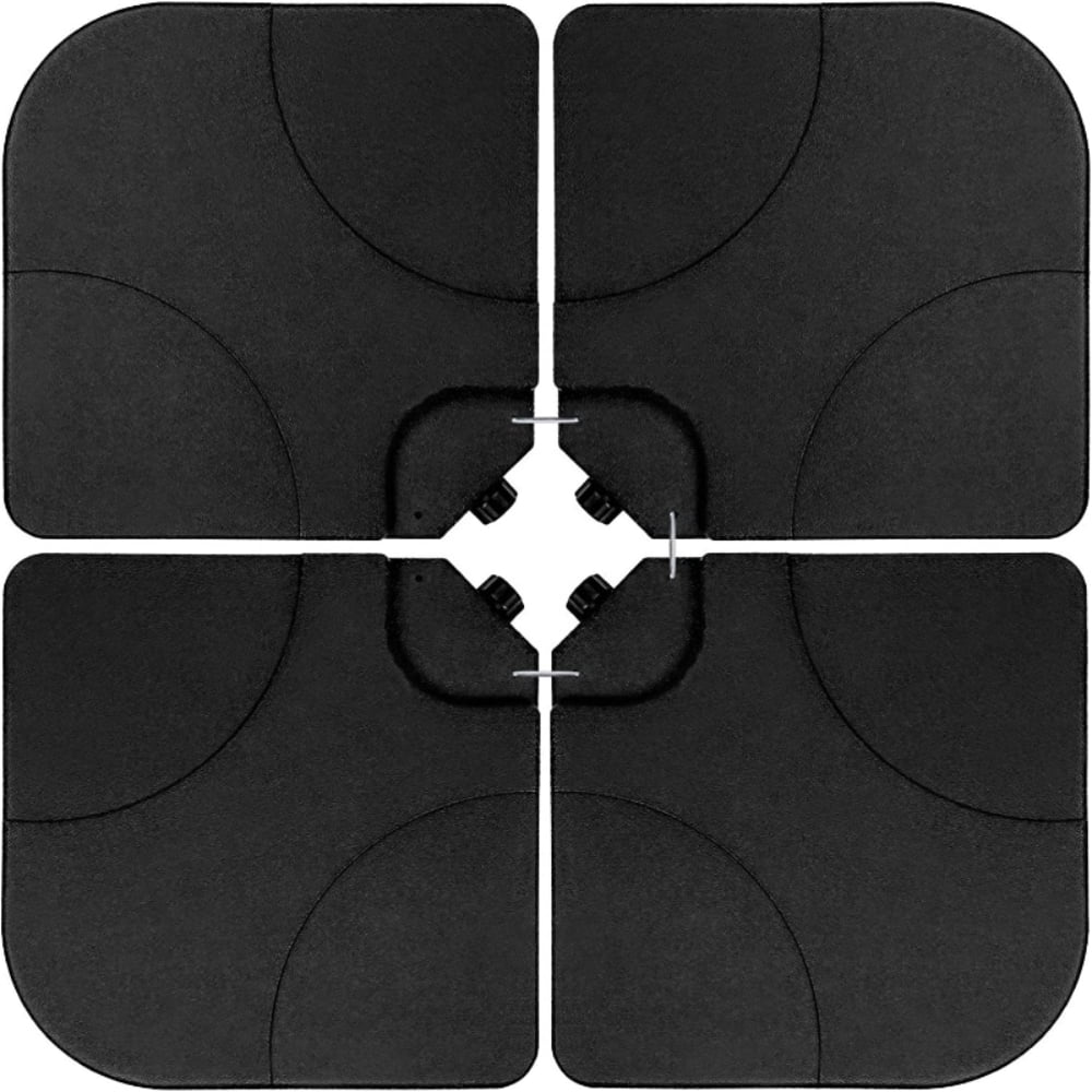 Heavy-Duty Cantilever Offset Patio Umbrella Stand with 4 U-Lock Weights ...