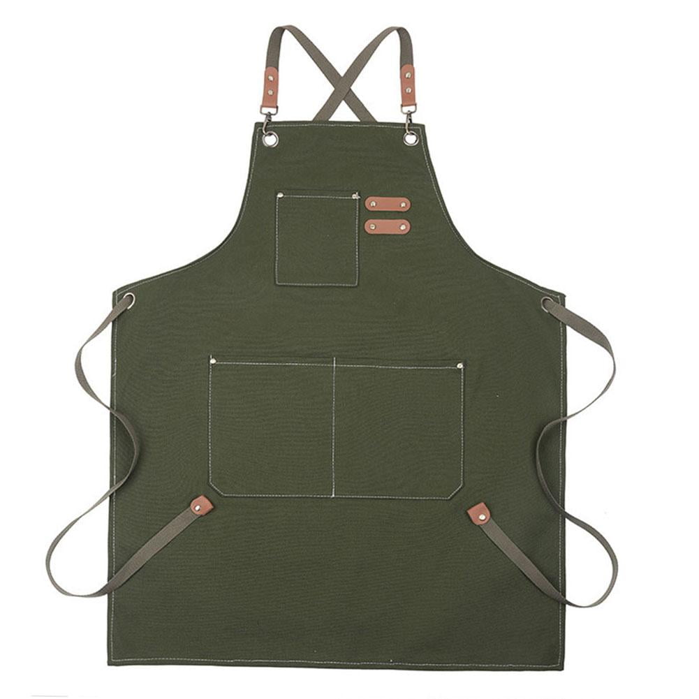 Heavy Duty Canvas Woodworking Shop Work Aprons Men Women Adjustable ...