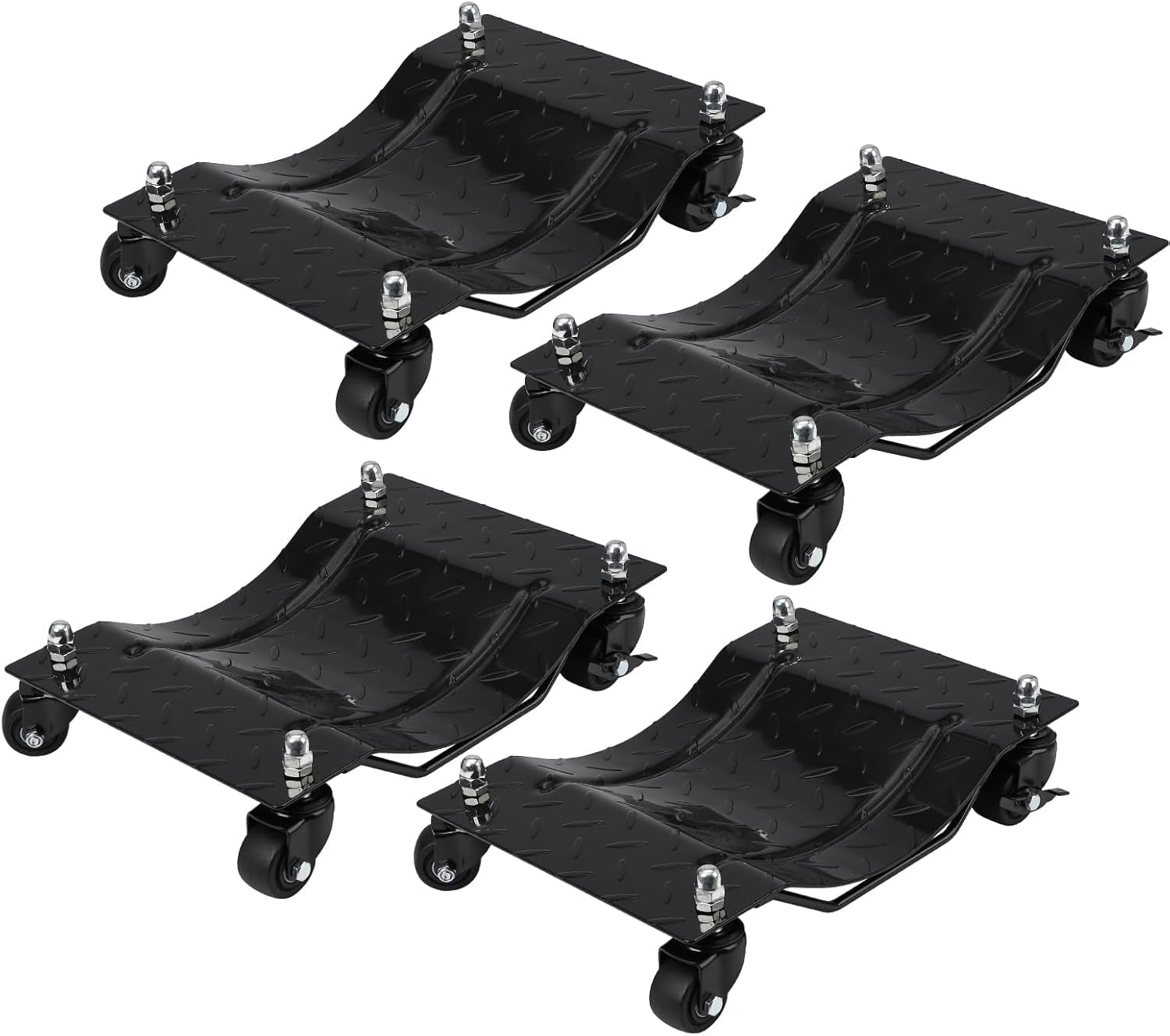 Heavy Duty Car Dolly 4 Pack, 6000 lbs Wheel Dolly Car Tire Stake with ...