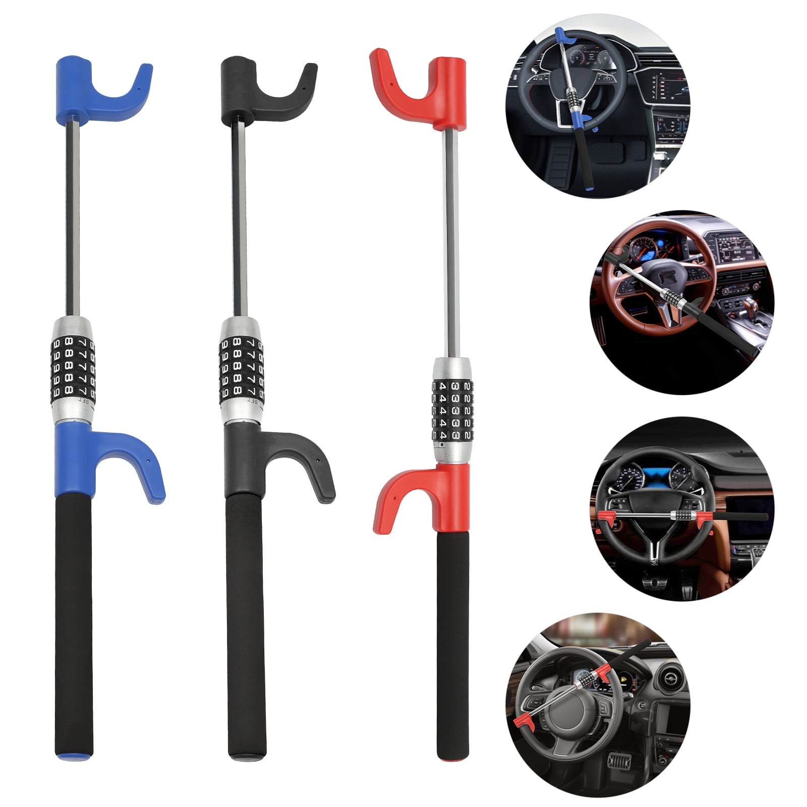 Heavy-Duty Car Parking Aid with Adjustable Steering Wheel Lock, 100,000 ...