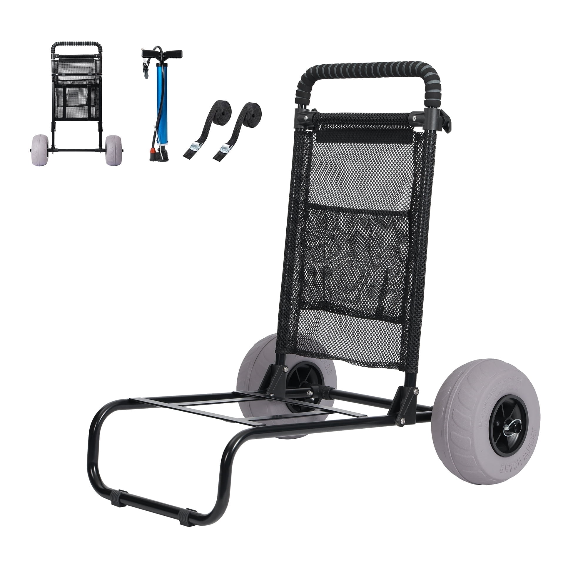 Sunnyfeel Beach Dolly, Heavy Duty Folding Cart with Adjustable Height ...
