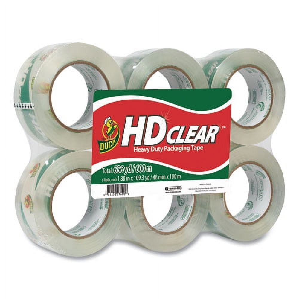 "Heavy-Duty Carton Packaging Tape, 3"" Core, 1.88"" X 109.3 Yds, Clear ...