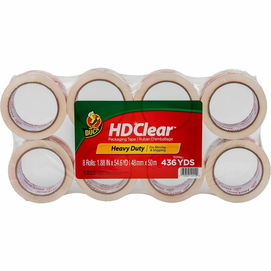 "Heavy-Duty Carton Packaging Tape, 3"" Core, 1.88"" X 55 Yds, Clear, 8 ...