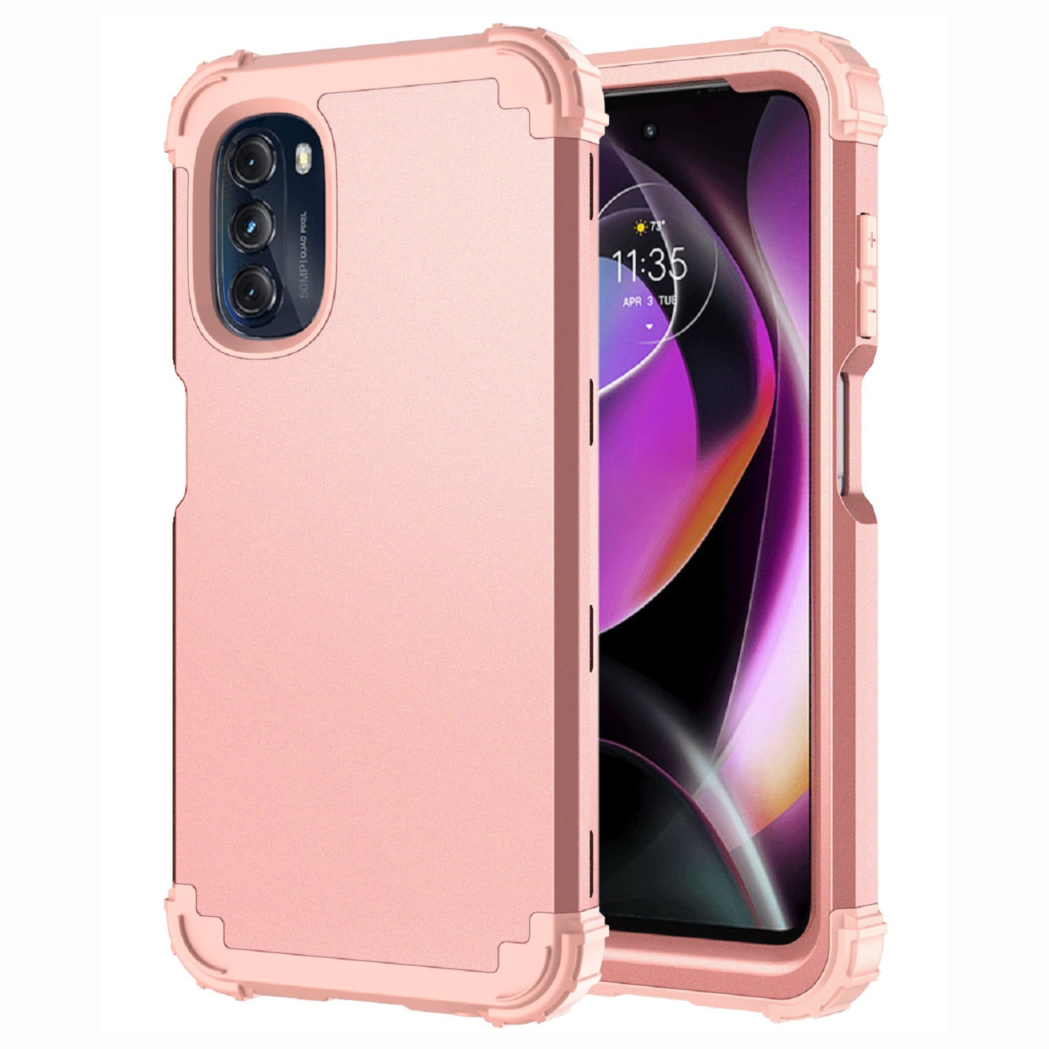 Heavy Duty Case for Motorola Moto G 5G 2022, Rugged PC Back Hybrid Soft ...