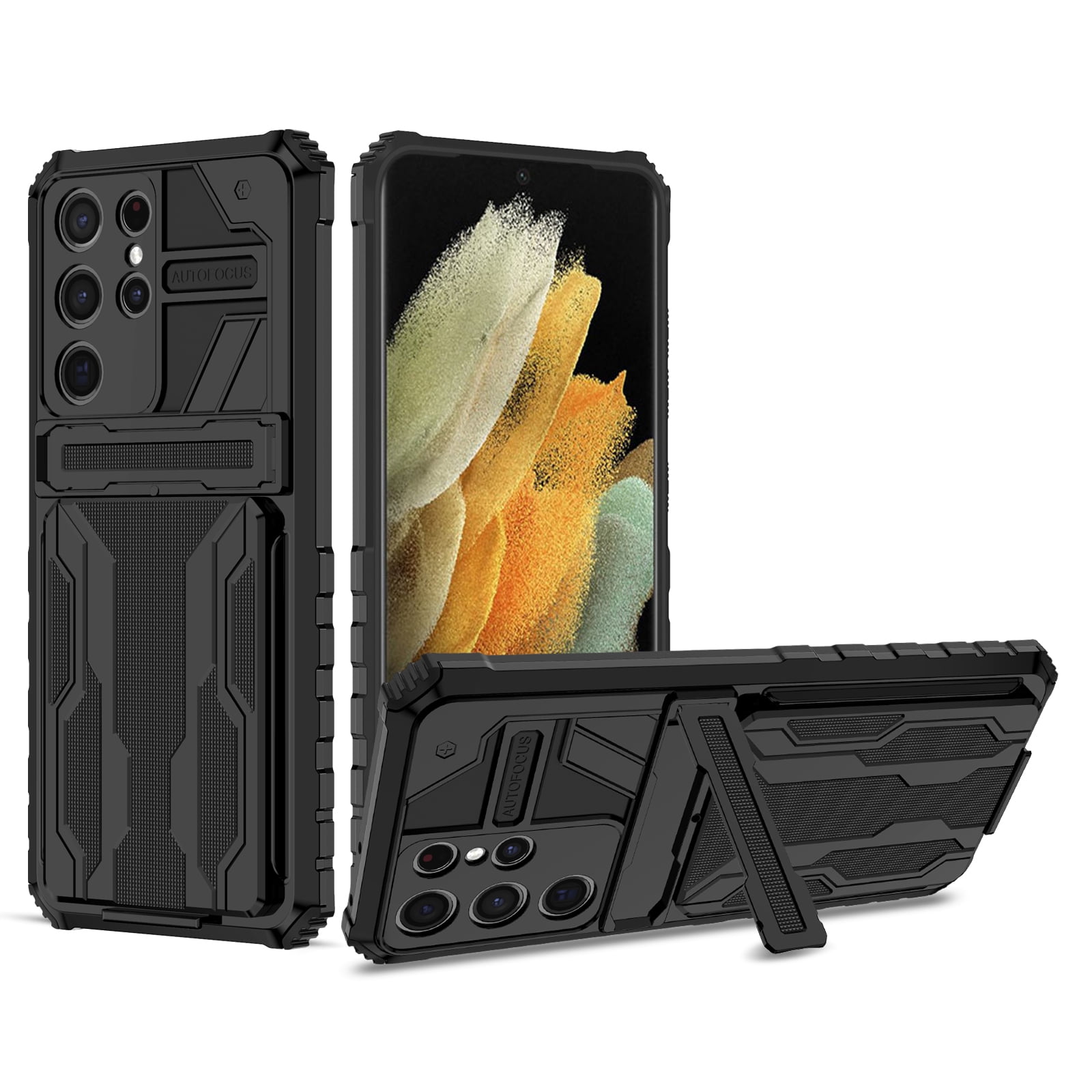 Heavy Duty Case for Samsung Galaxy S24 Ultra Rugged Wallet Cover with ...
