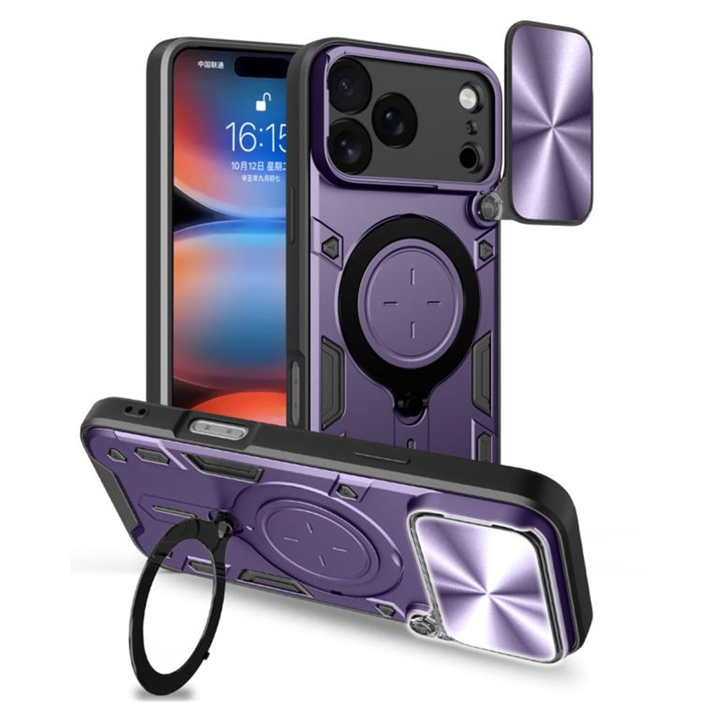 Heavy Duty Case For iPhone 17 Pro Max 6.9 inch, Camera Lens Sliding ...