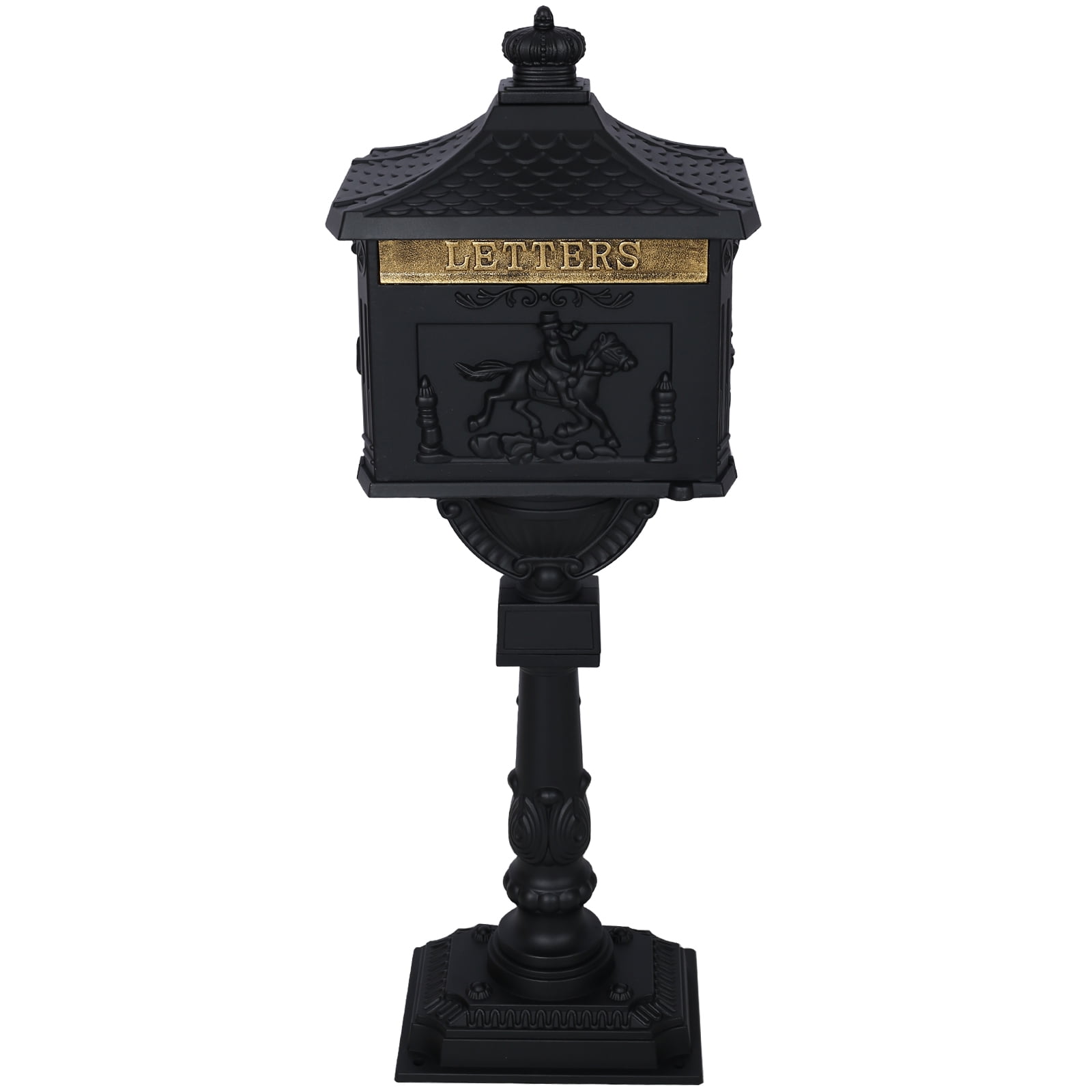 Heavy Duty Cast Aluminum Mail Box, Security and Post Mount Mailbox ...