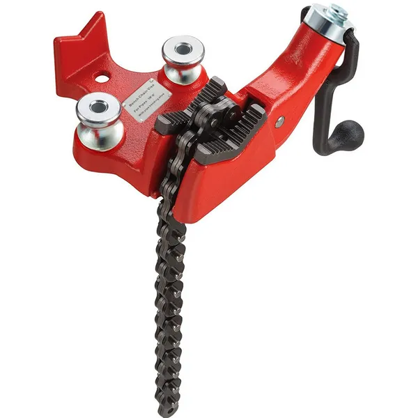 Heavy Duty Cast Iron Bench Chain Pipe Vise with Crank Handle and ...