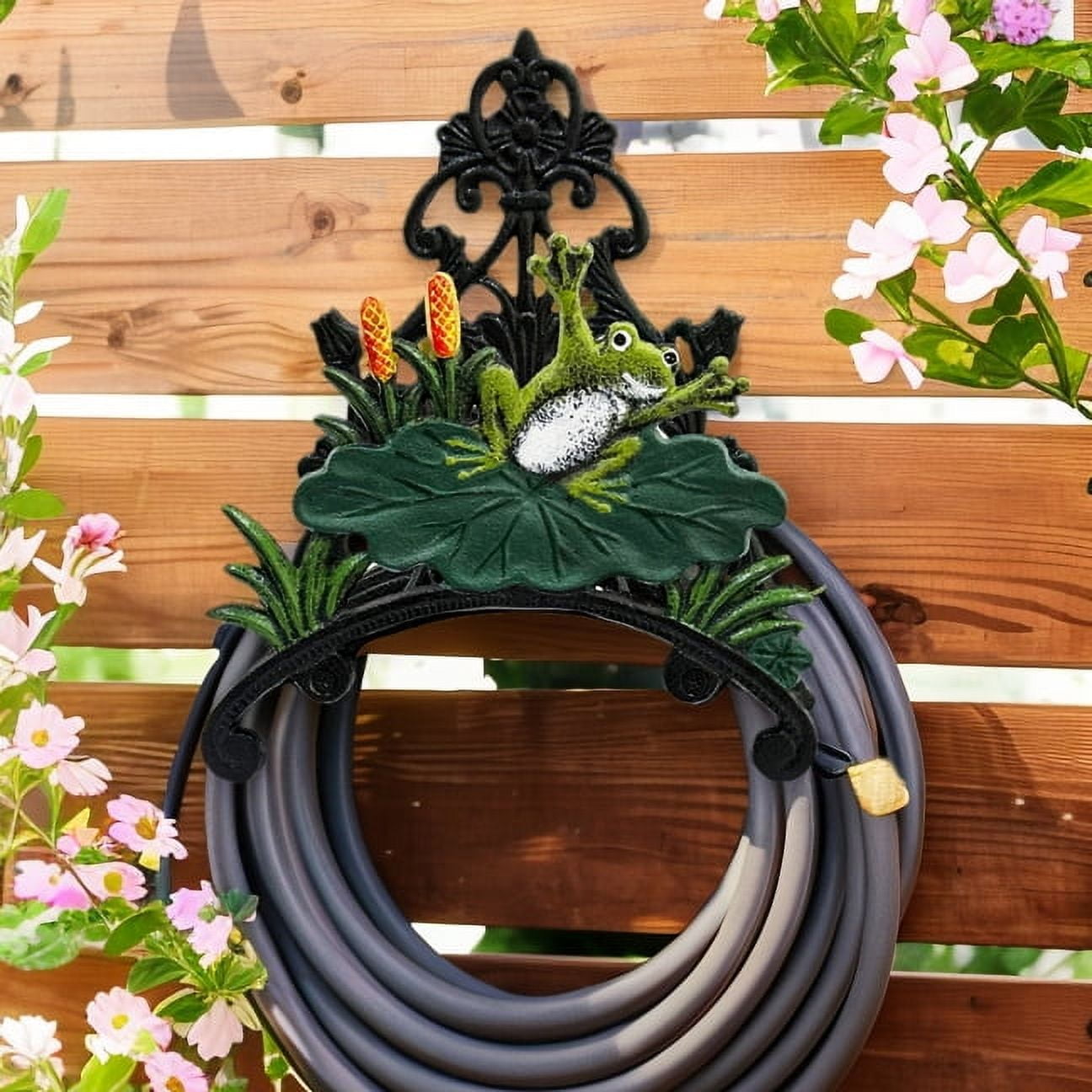 Heavy Duty Cast Iron Garden Hose Holder, Wall Mounted Water Hose Hanger ...