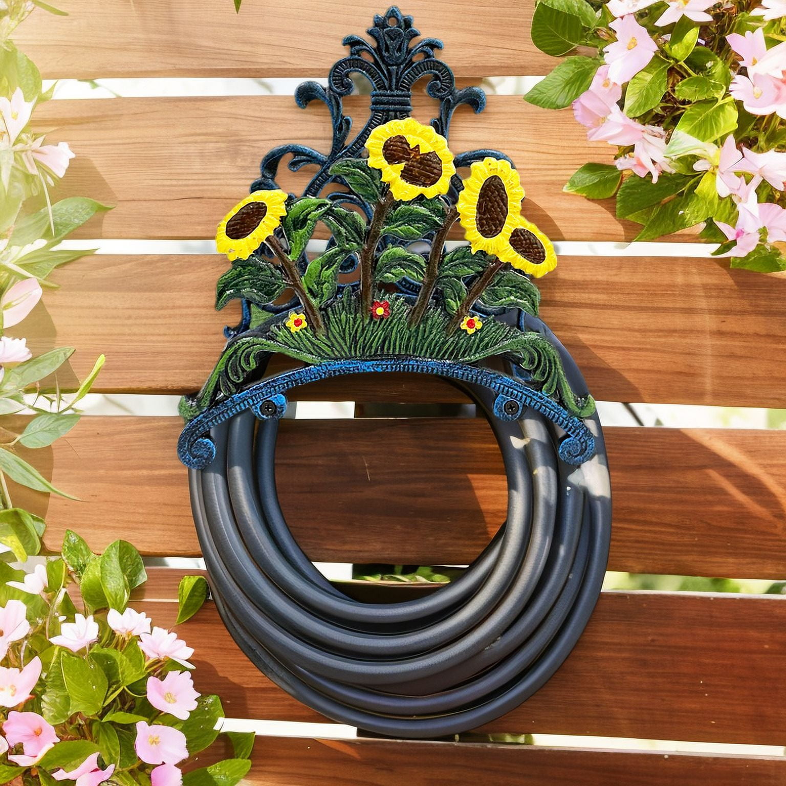 Heavy Duty Cast Iron Garden Hose Holder, Wall Mounted Water Hose Hanger ...