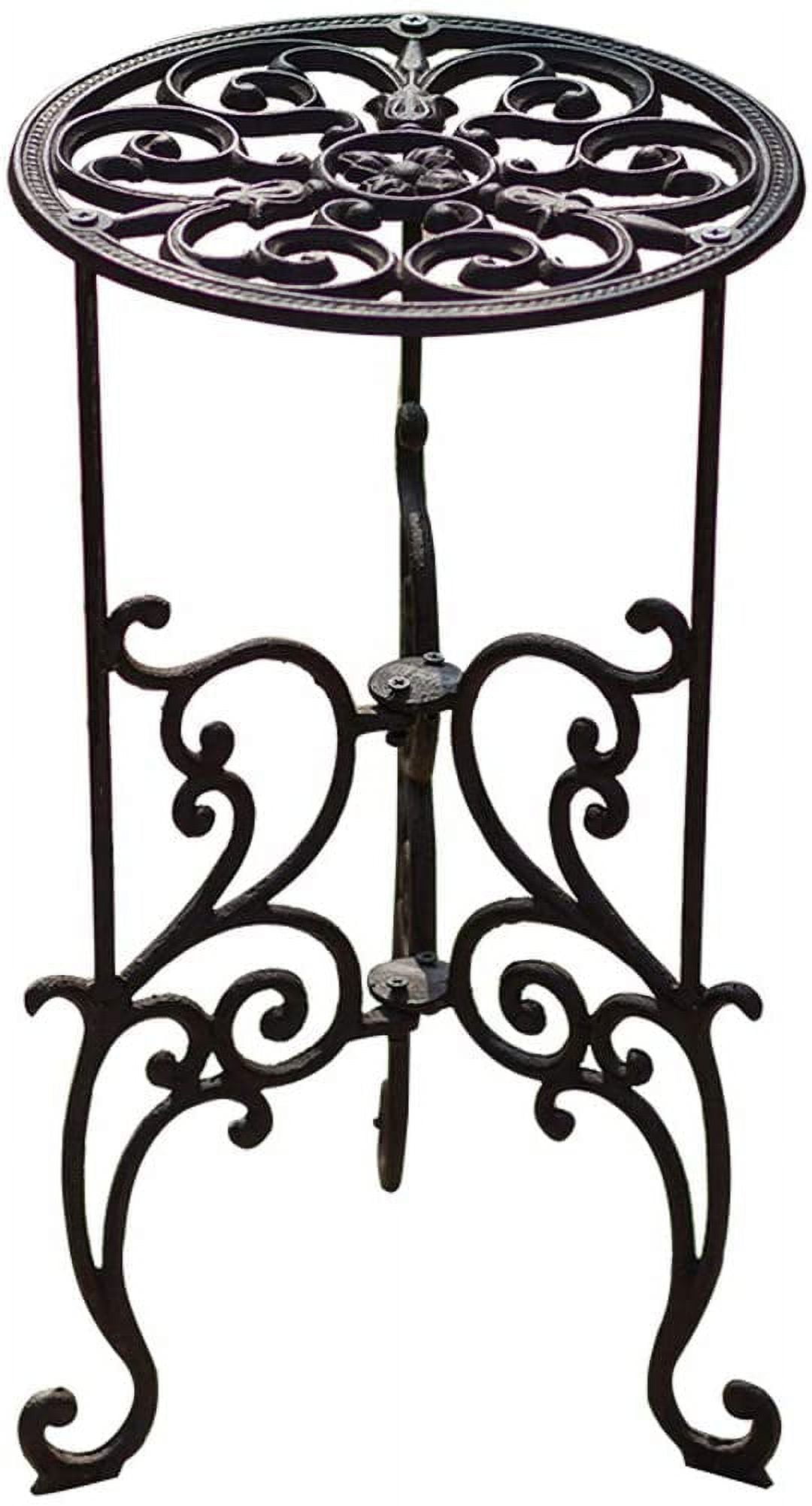 Heavy Duty Cast Iron Potted Plant Stand,19.3-Inch 1 Tier Metal Planter ...