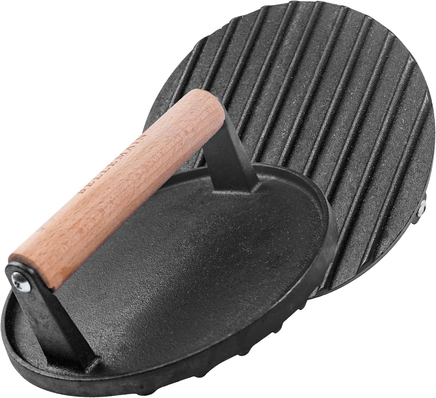 Heavy Duty Cast Iron Smash Burger Press 7" Round Grill Press for ...