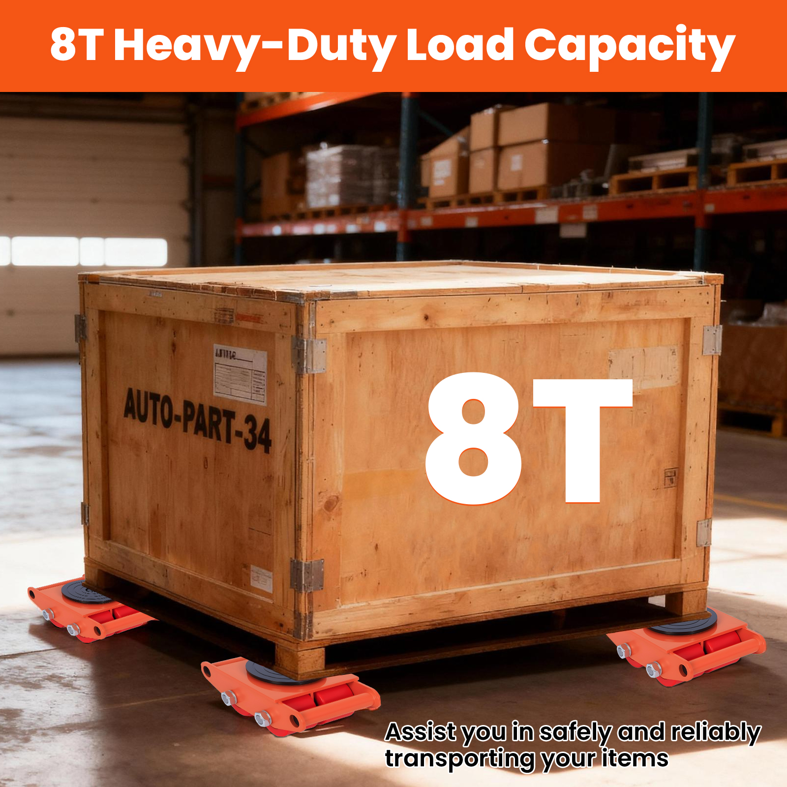 Heavy Duty Caster Wheels Furniture Movers, 8 Ton Load Capacity ...