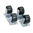 Heavy-Duty Casters, 4 in, 2 Fixed; 2 Swivel - Walmart.com