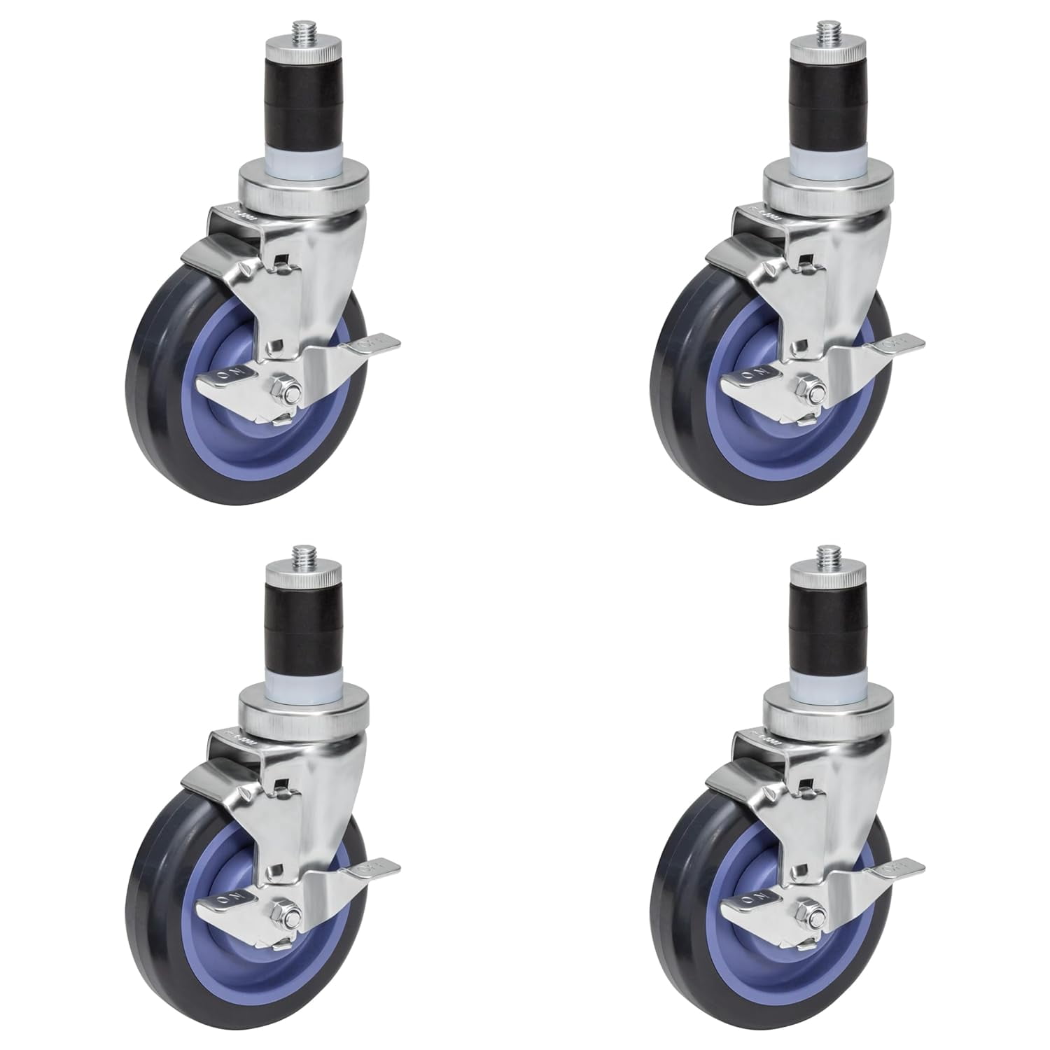 Heavy Duty Casters Wheels with Expanding Stem - Loading Capacity: 1480 ...