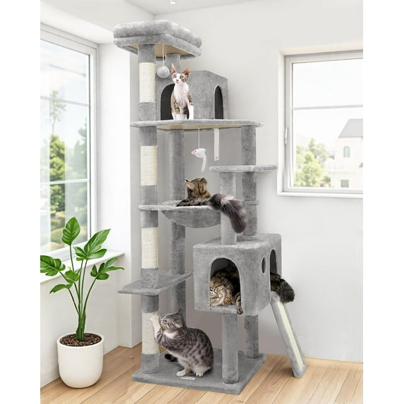 Heavy Duty Cat Tree, 70 inch Sturdy Cat Tree for Indoor Cats Extra ...