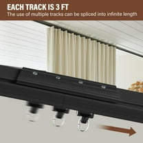 Curtain Track, Ceiling Curtain Track for Room Divider, Ceiling Mount ...