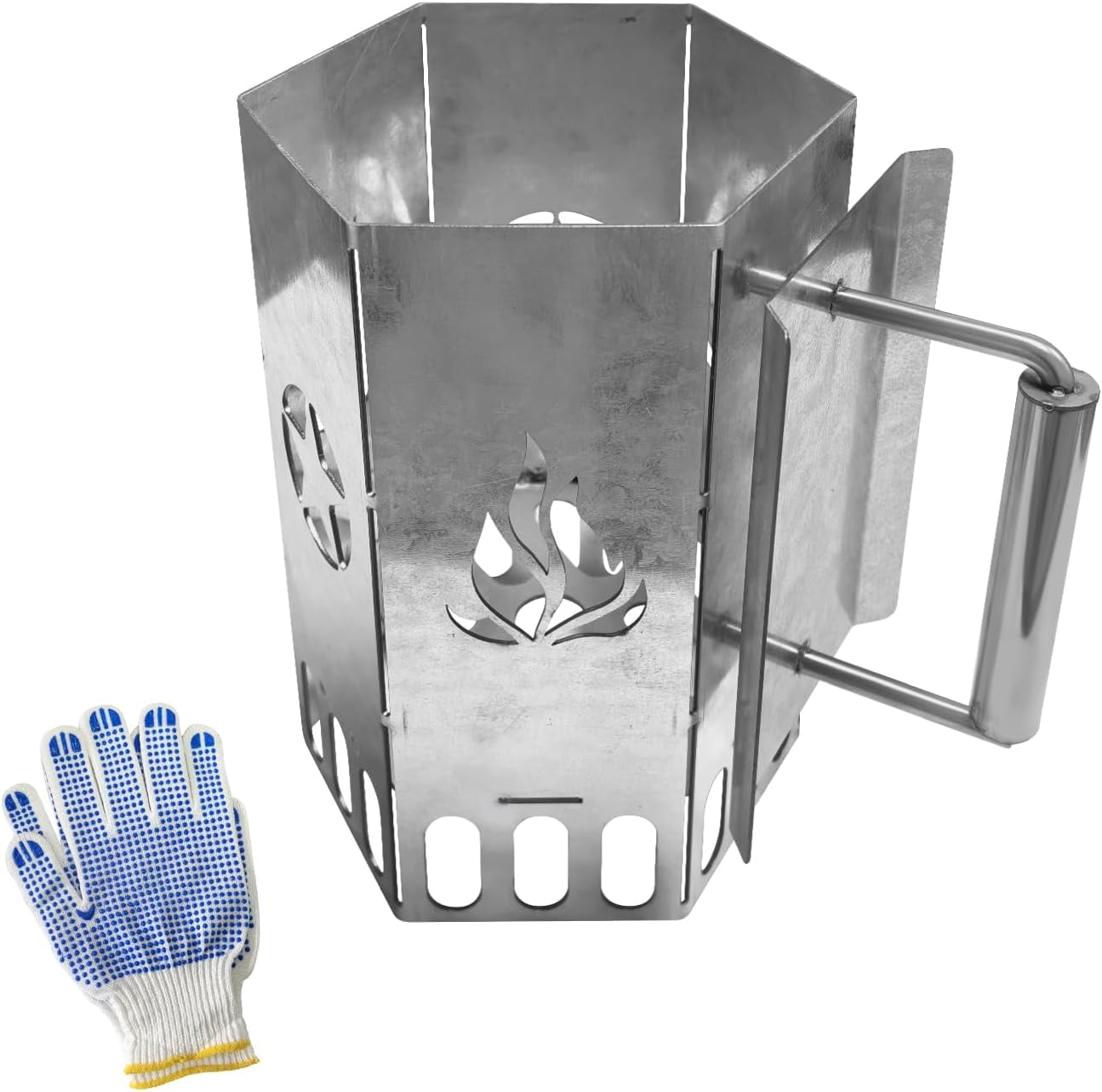 Heavy Duty Charcoal Chimney Fire Starter,BBQ Grill Chimney Starter for ...