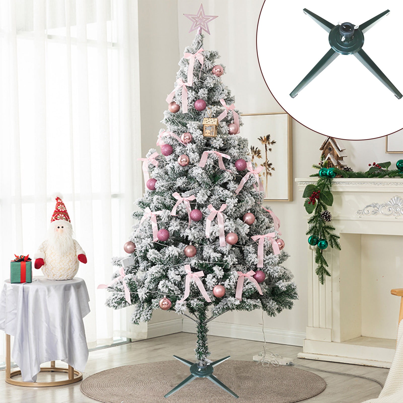 Heavy Duty Christmas Tree Stand for Live Trees up to 8 Feet Tall, 2.2cm ...