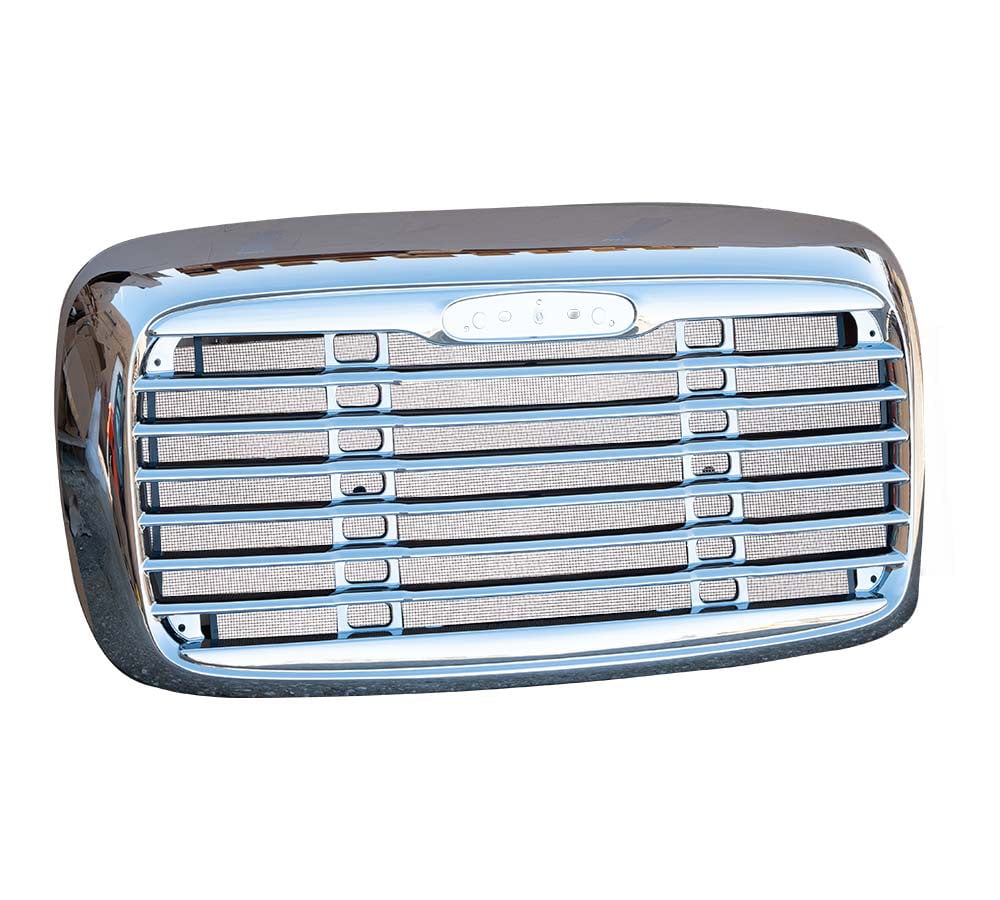 Heavy Duty Chrome Front Bumper Cover Grille w/ Bug Screen Compatible w ...