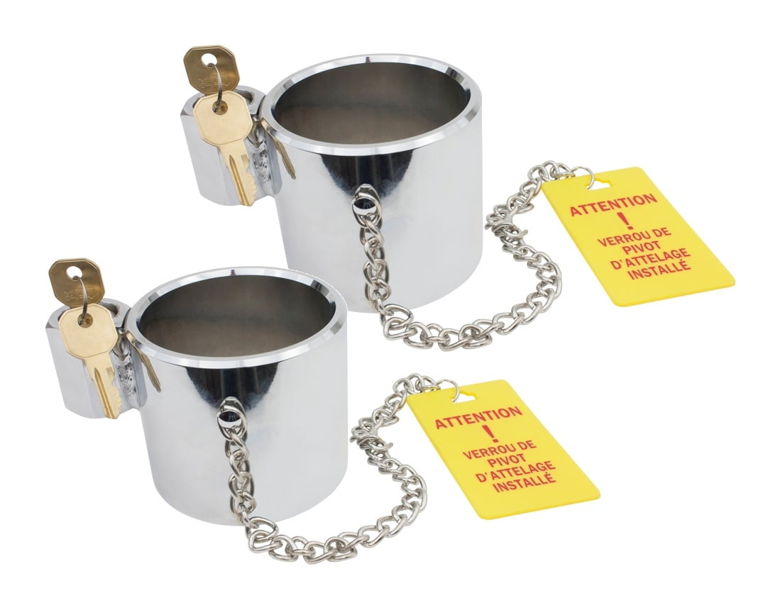 Heavy Duty Chrome King Pin Lock with 2 Unique Keys | Trailer Hitch Lock ...