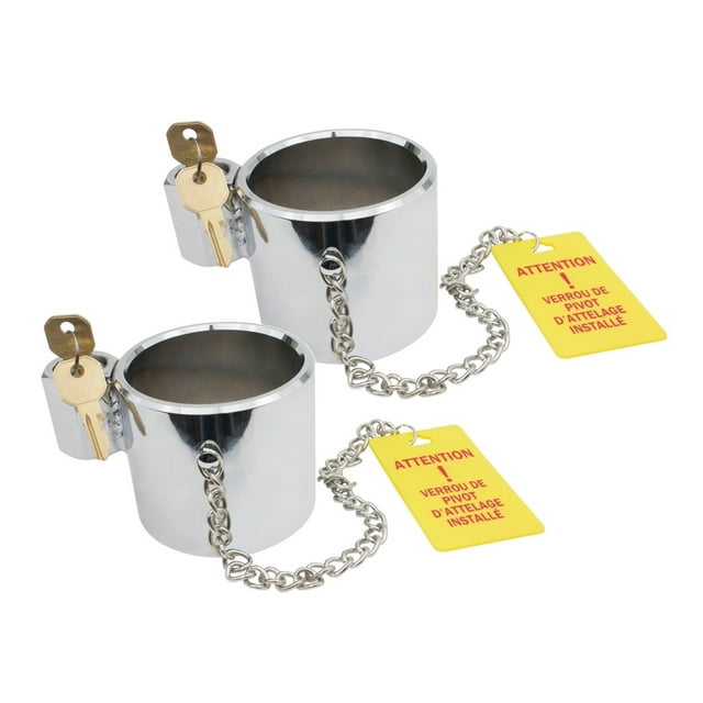 Heavy Duty Chrome King Pin Lock with 2 Unique Keys | Trailer Hitch Lock ...