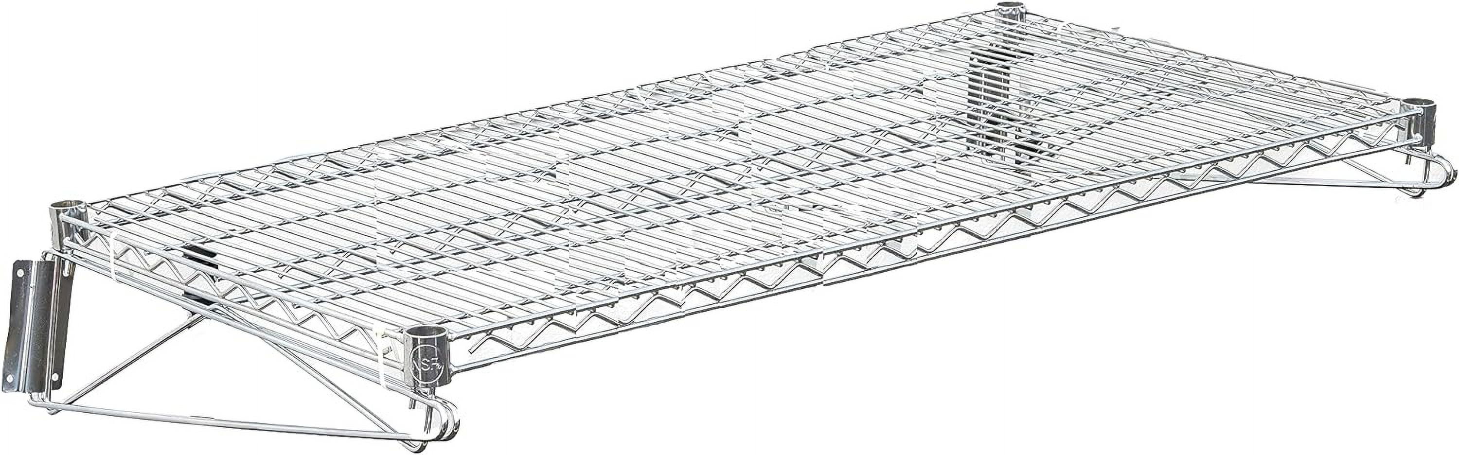 Heavy Duty Chrome Wire Storage Wall Shelf (18" x 36") - Walmart.com