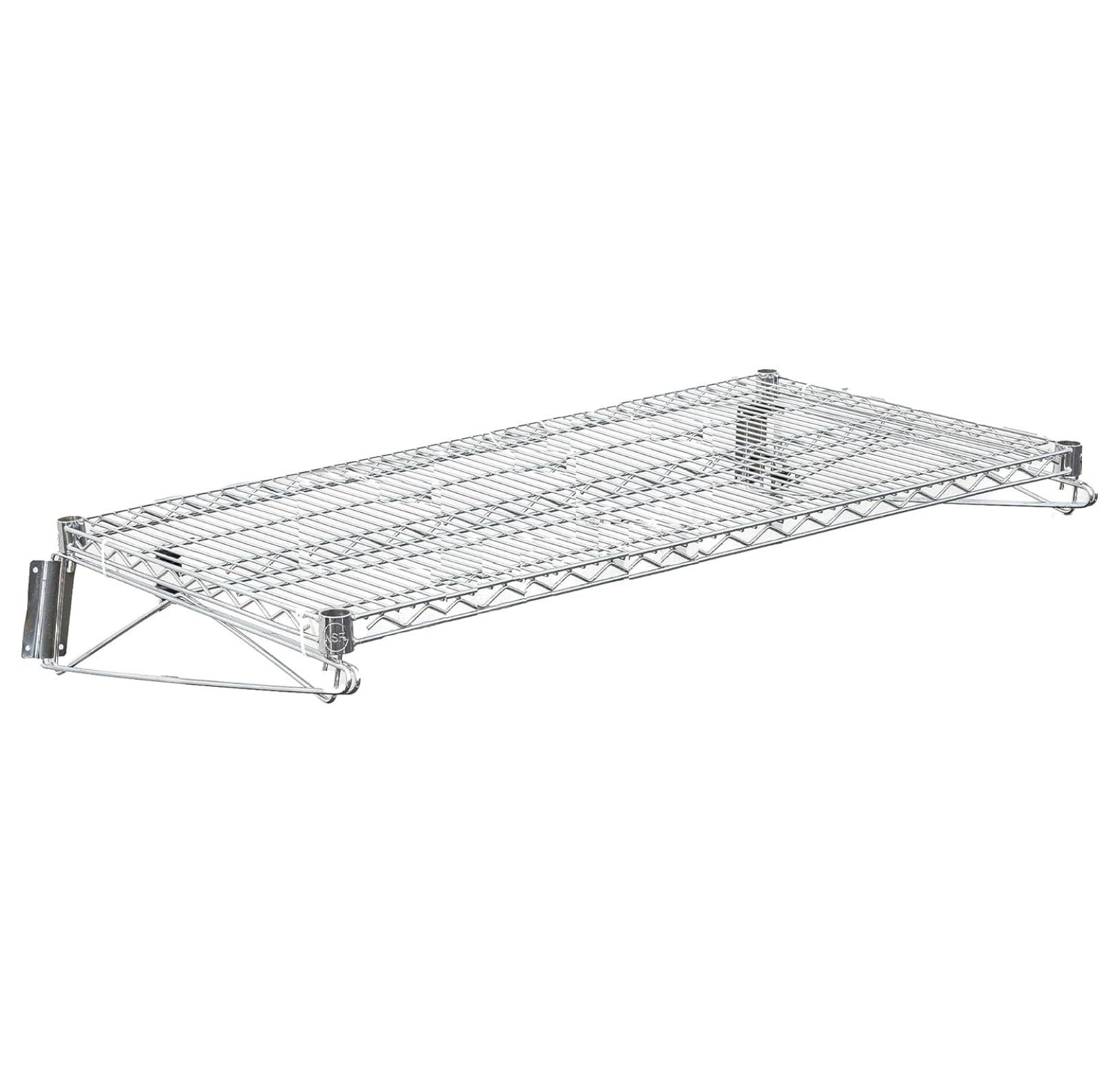 Heavy Duty Chrome Wire Storage Wall Shelf (24" x 24") - Walmart.com