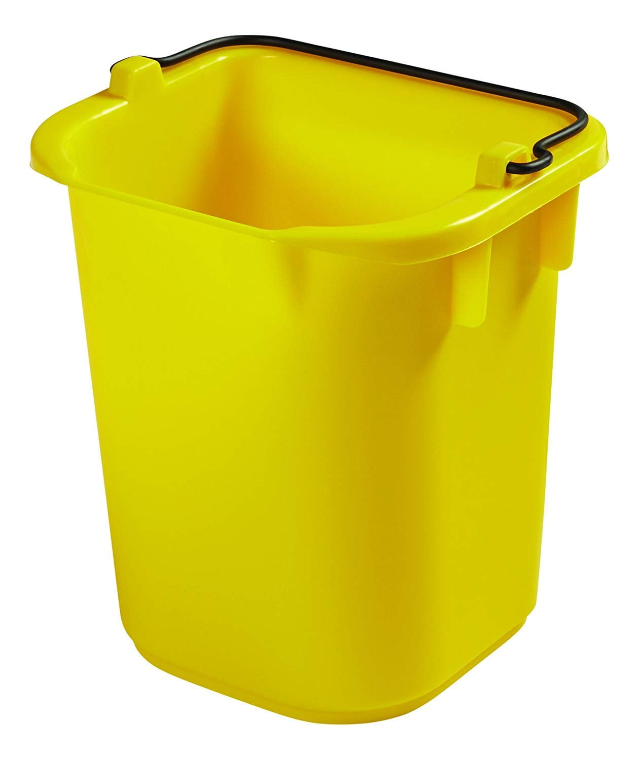 Heavy-Duty Cleaning Pail, 5-Quart, Yellow, Utility Bucket with Built-in ...