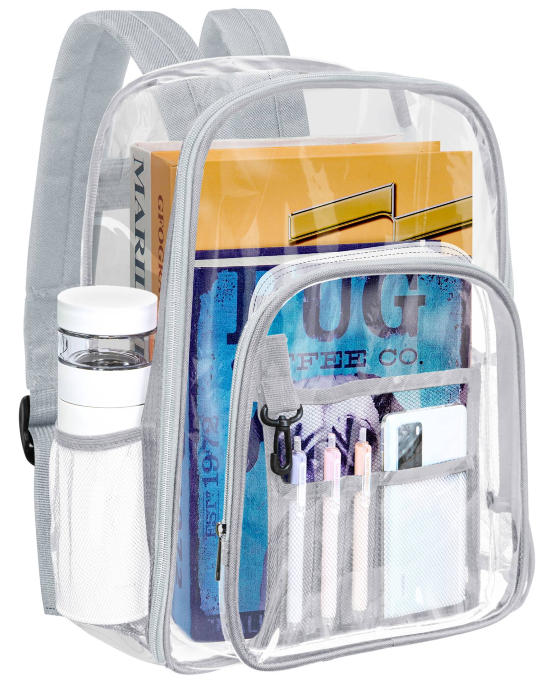 KOITHOT Heavy Duty Clear Backpacks Large Capacity Transparent ...