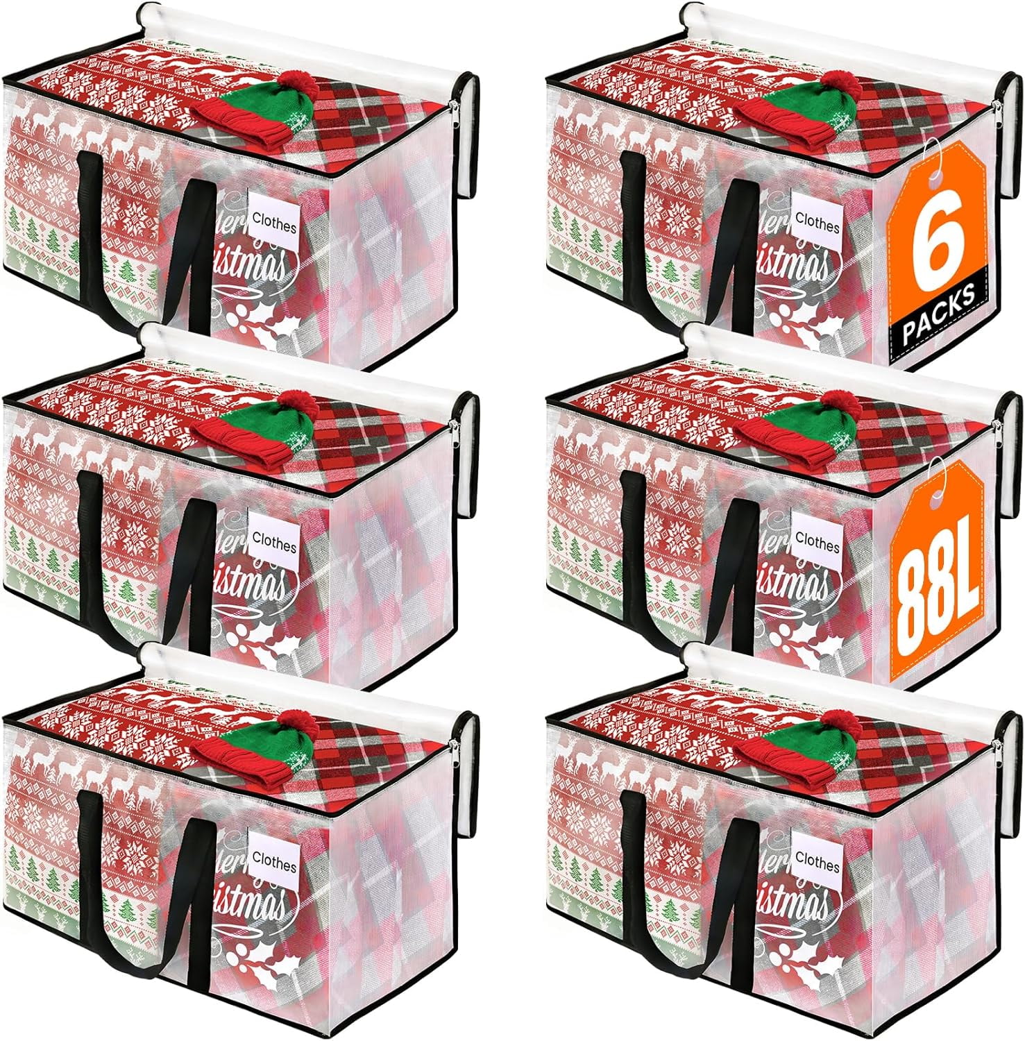 Heavy Duty Clear Moving Bags with Reinforced Handle and Double Zipper ...