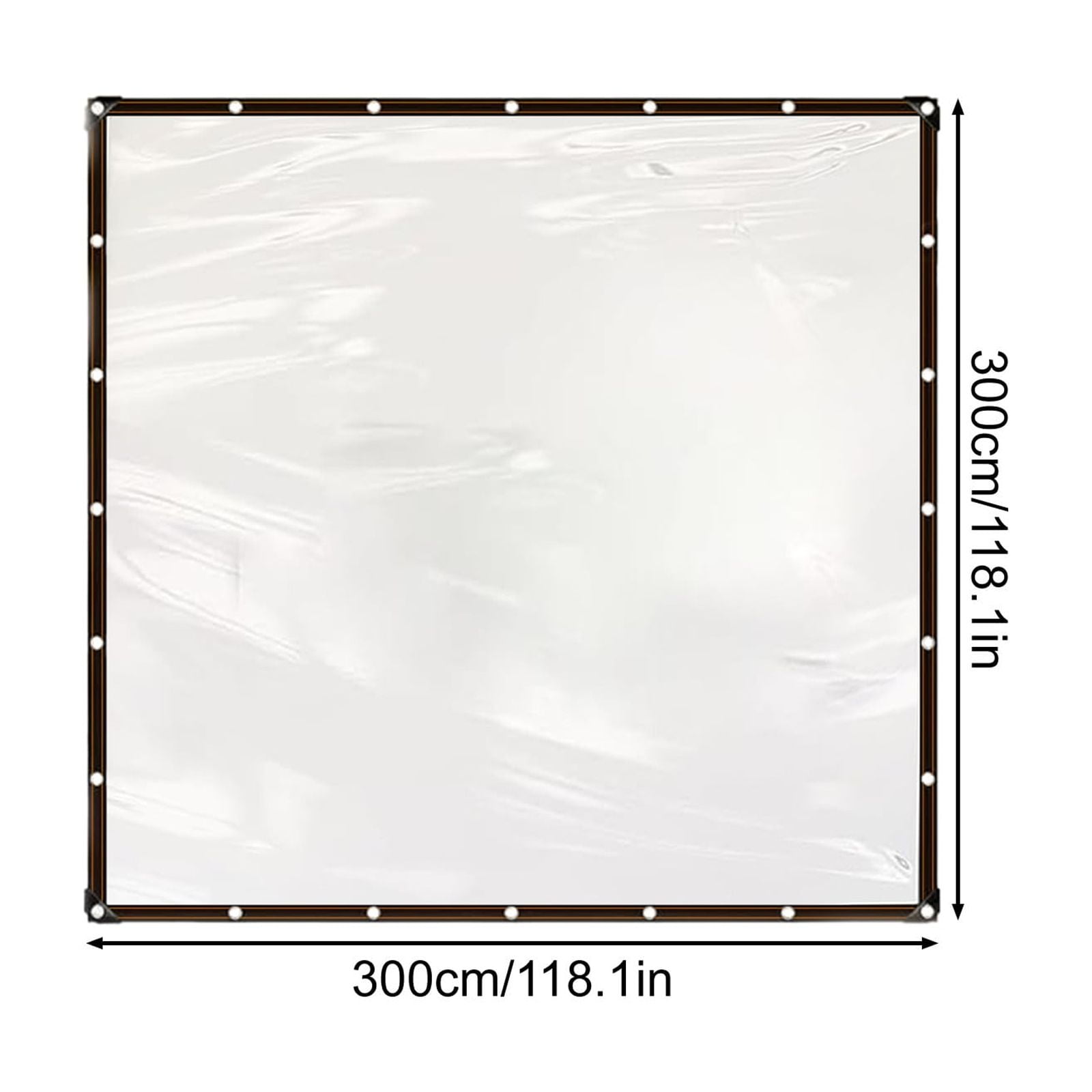 Heavy Duty Clear PE Vinyl Tarp with Metal Grommets - 86% Transparent ...