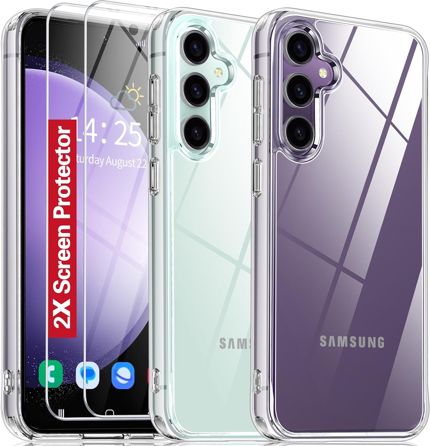 Heavy Duty Clear Phone Case Designed for Samsung Galaxy S21 Transparent ...