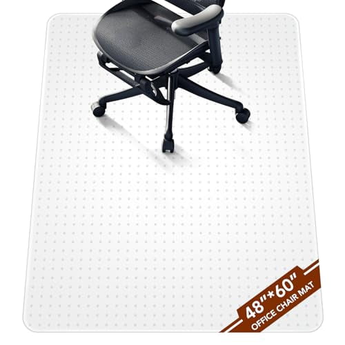 Heavy Duty Clear Plastic Office Chair Mat for Low Pile Carpet, 48x60 ...