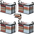 Heavy Duty Clear Plastic Storage Box with Hinged Lid, for Clothes and ...