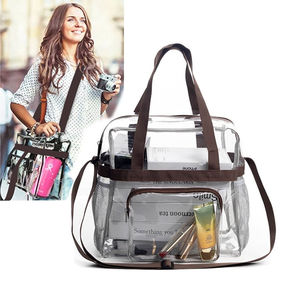 Heavy Duty Clear Transparent Backpack See Through Book-Bag Clear PVC ...